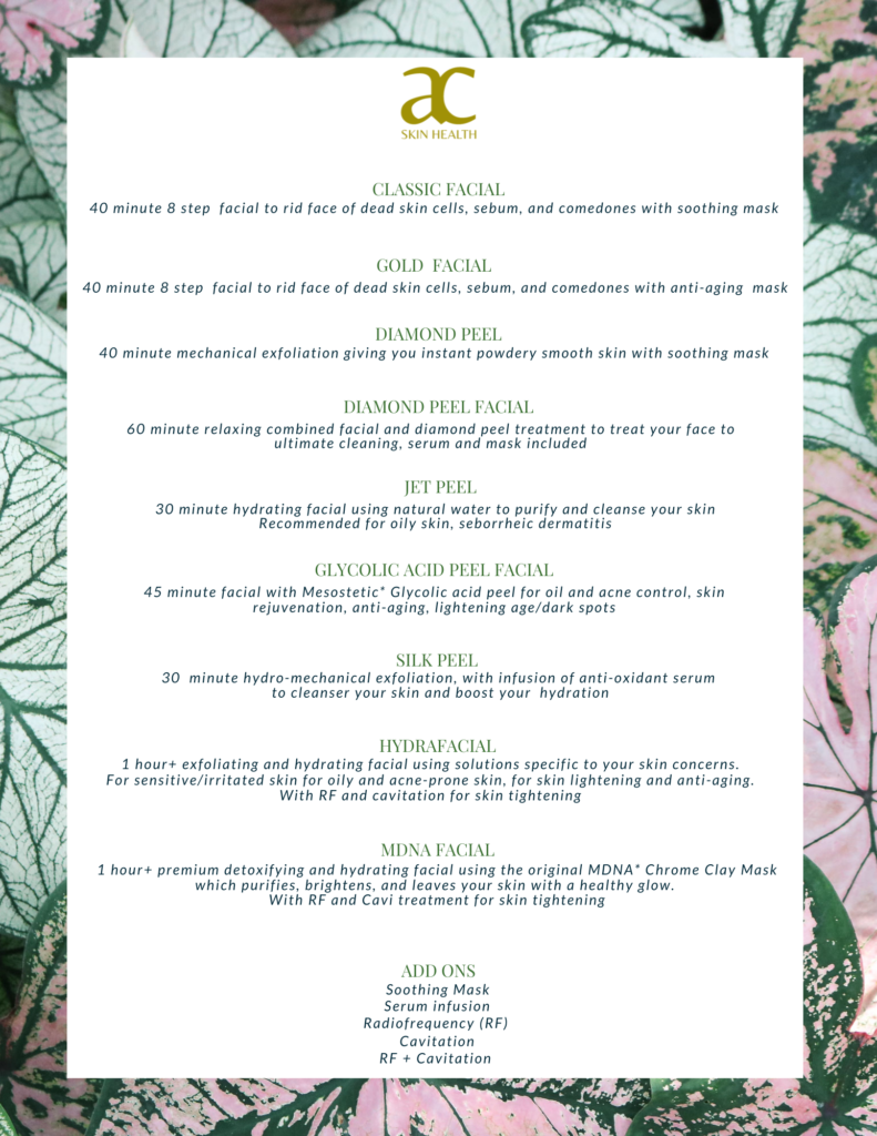 Aesthetic Services - AC Skin Health